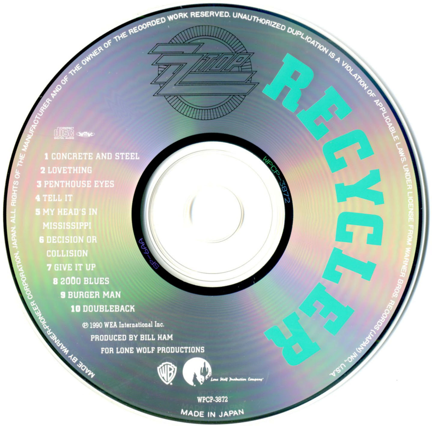 ZZ Top Recycler : CD JPN | CD Covers | Cover Century | Over 1.000.000 ...